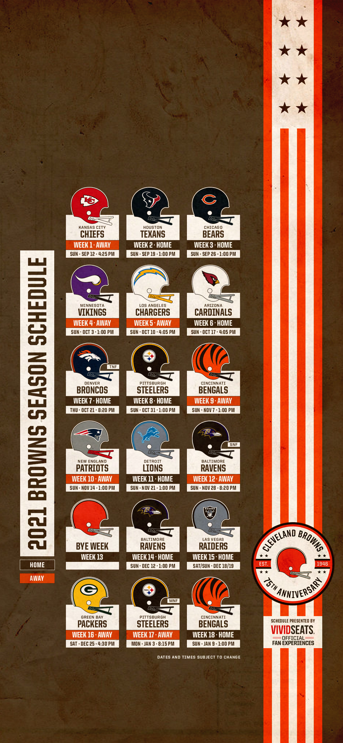 Ya están listos los calendarios de todos los equipos de la NFL ...